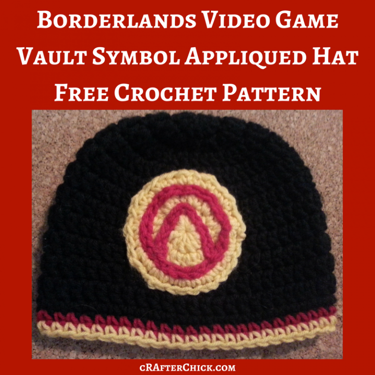 Borderlands Video Game Vault Symbol Appliqued Hat Crochet Pattern ...