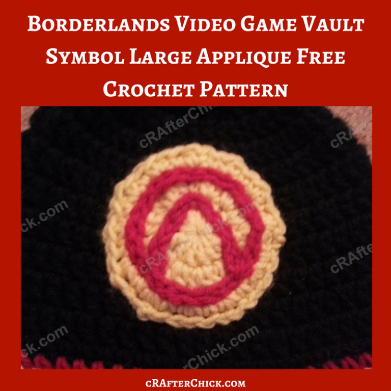 Borderlands Video Game Vault Symbol Large Applique Crochet Pattern ...