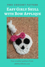 Easy Girly Skull with Bow Applique Crochet Pattern » cRAfterchick ...