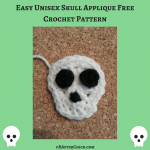 Easy Unisex Skull Applique Crochet Pattern – cRAfterchick – Free ...